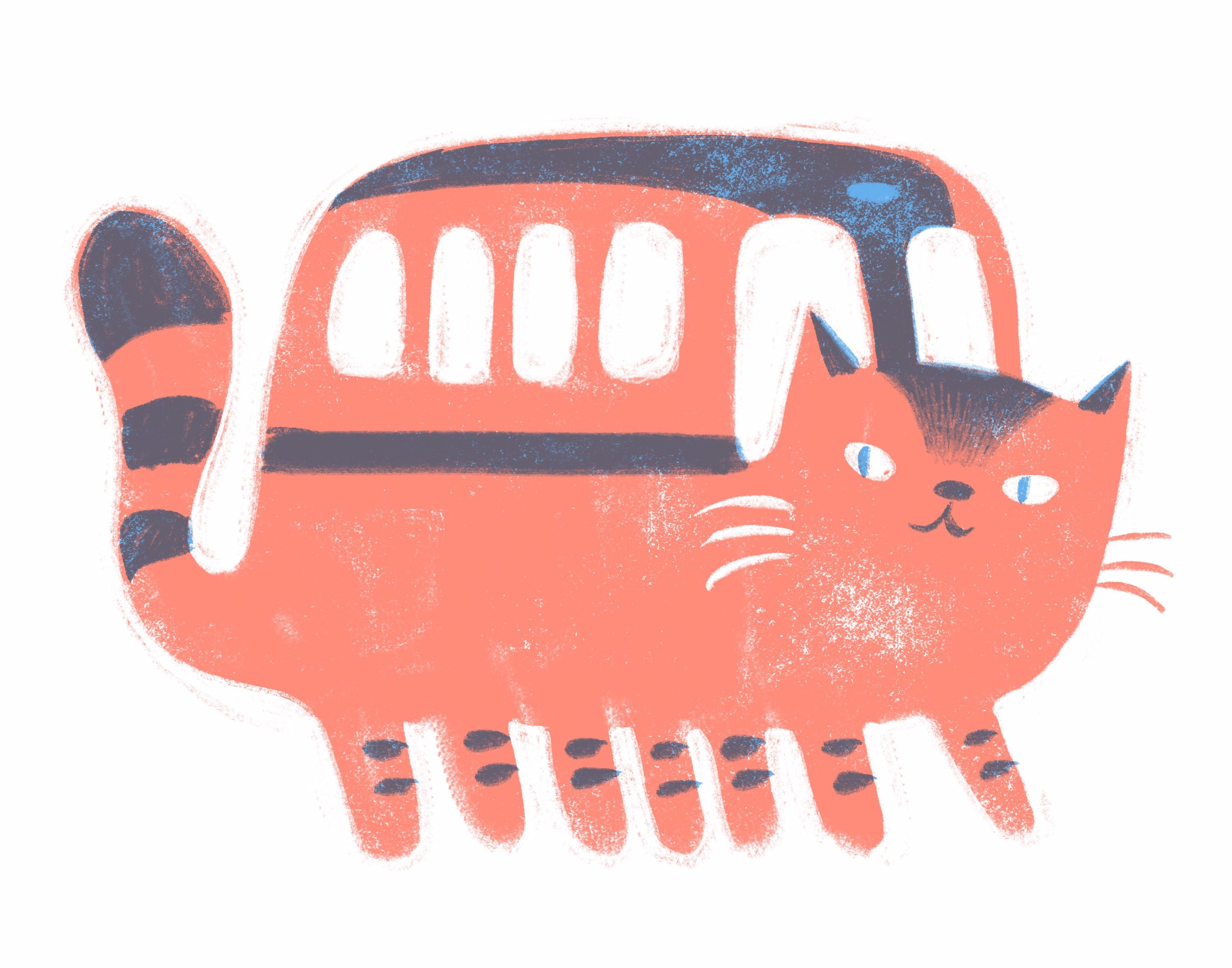 The Magical Cat Bus Fan Art- Art Print - Etsy