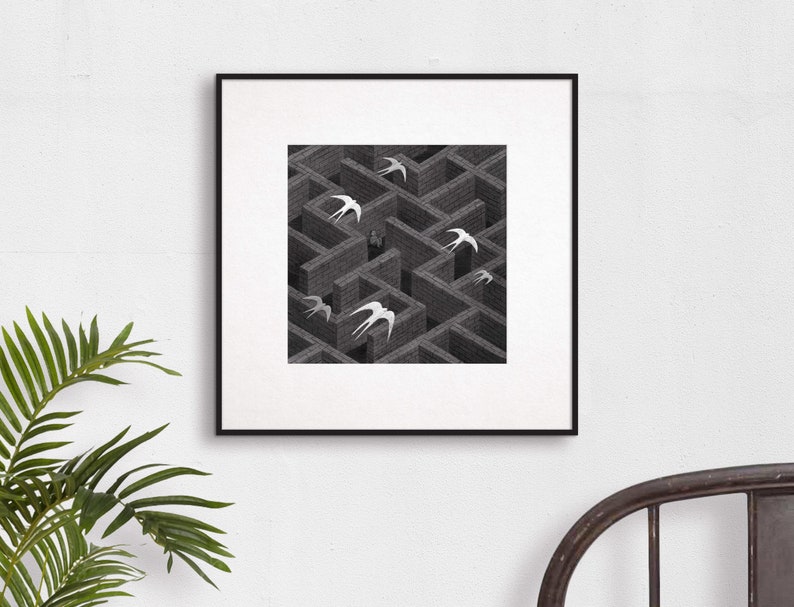The Labyrinth- Art Print - Etsy