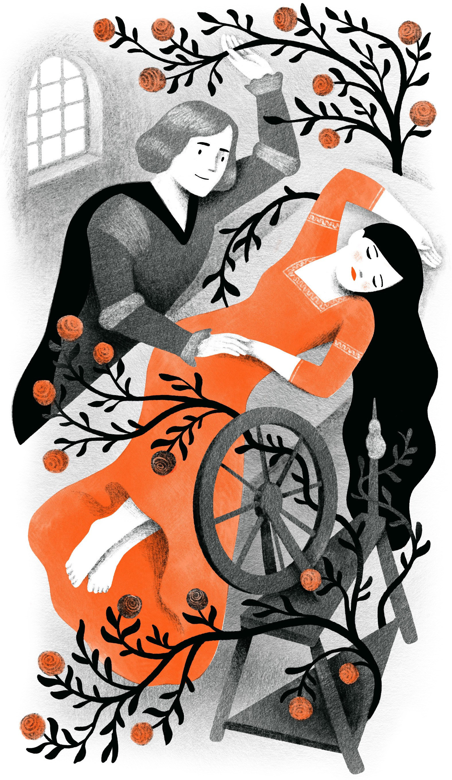 Little Briar Rose From the Brothers Grimm Fairy Tales- Art Print - Etsy