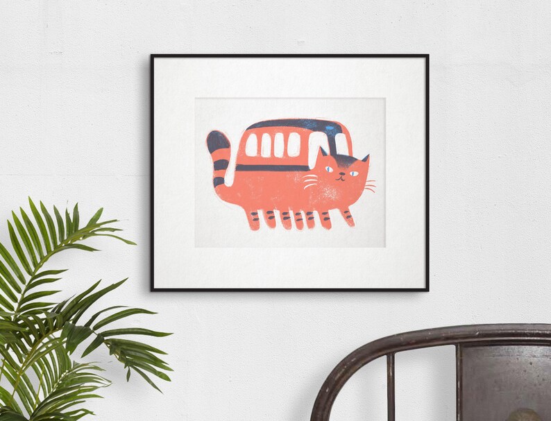 The Magical Cat Bus Fan Art- Art Print - Etsy