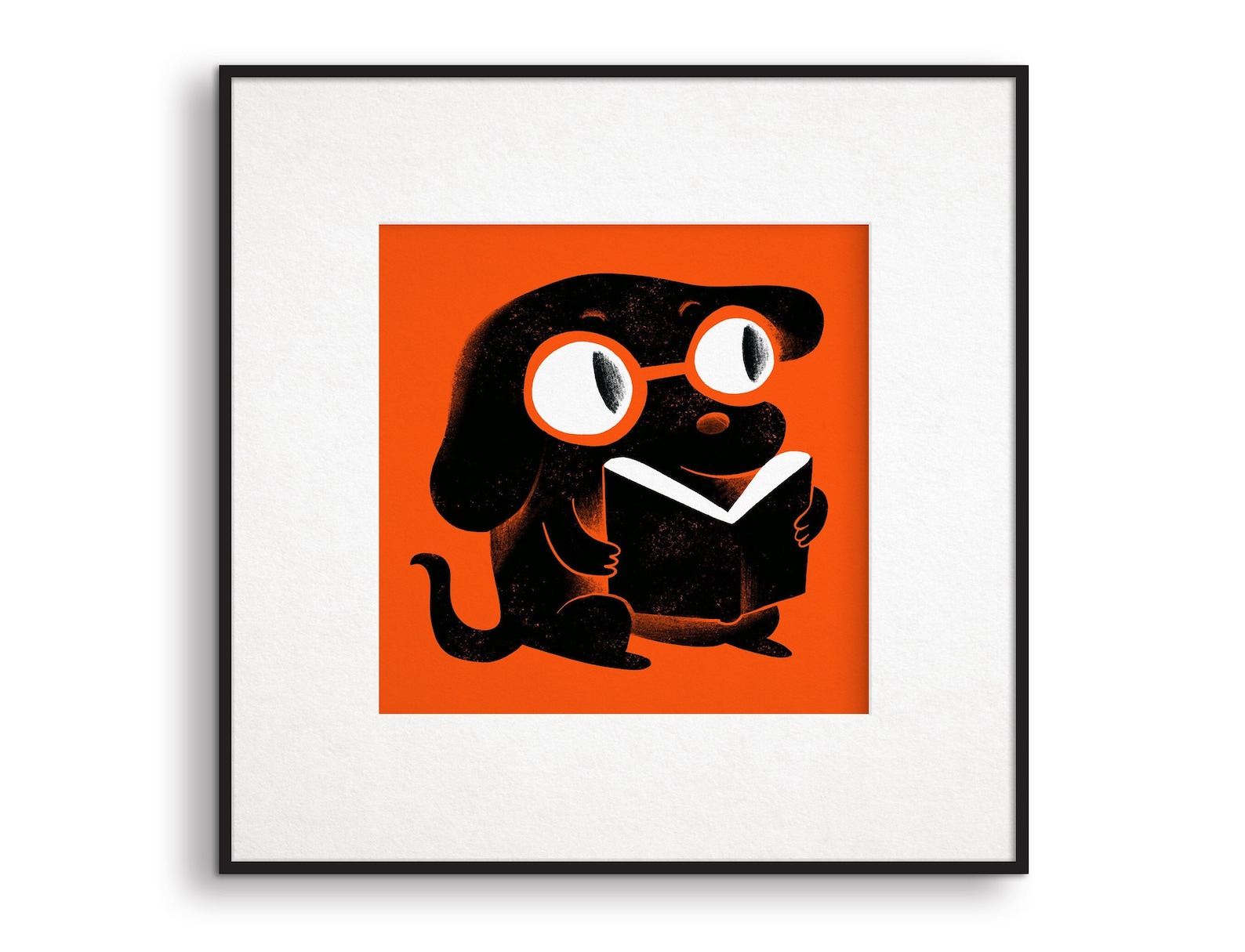 Cute Nerd Dog in Glasses- Art Prints - Etsy