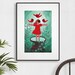 Cardinal Girl- Art Print - Etsy