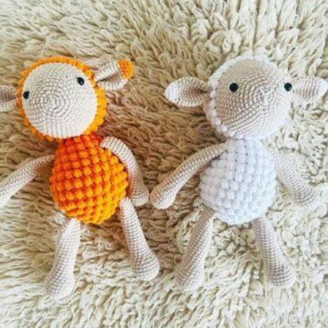 Popcorn Lamb Crochet Pattern | Amigurumi Sheep Plush Toy (PDF Download ...