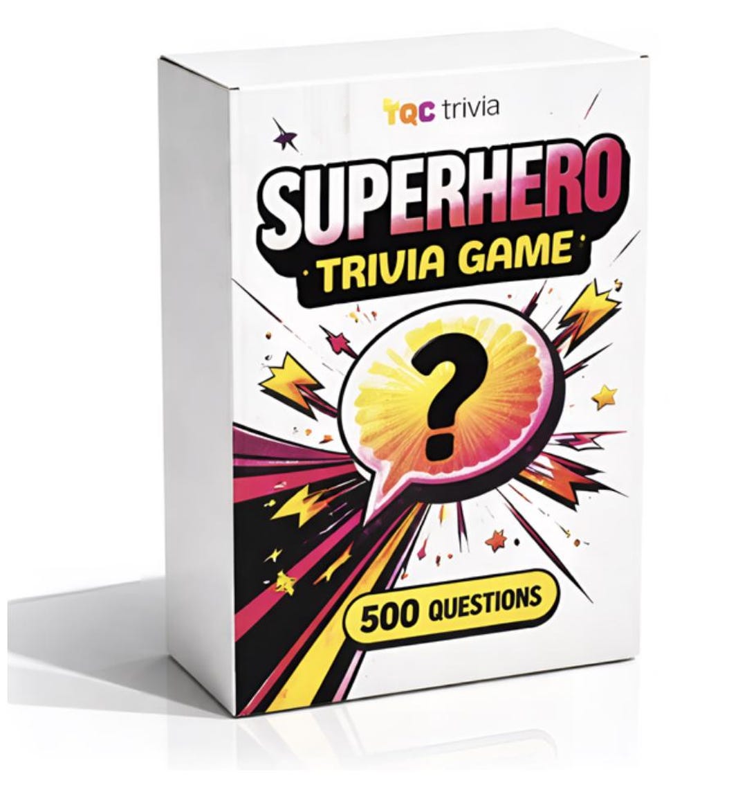 Superhero Trivia Game Printable PDF / 500 Multiple Choice Quiz Pack ...