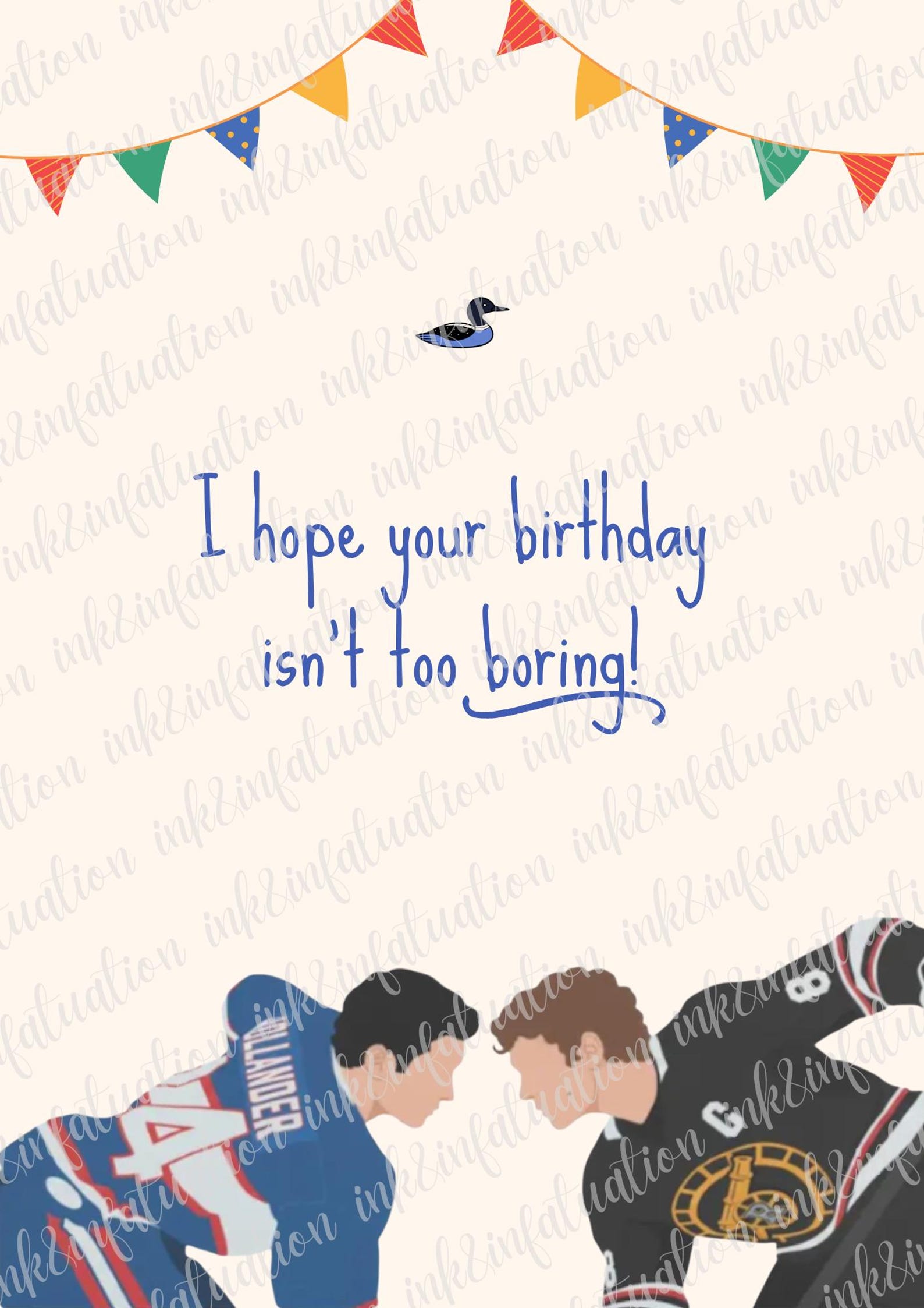 Heated Rivalry Birthday Card | Hockey Theme | Shane Hollander | Ilya ...