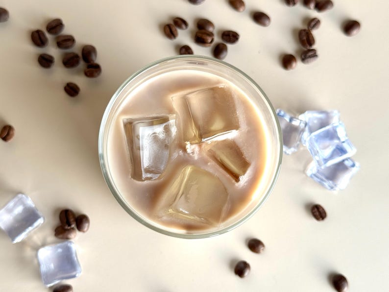 Iced Coffee Latte Candle in a Glass | Handmade Soy Wax Candle | Coffee ...