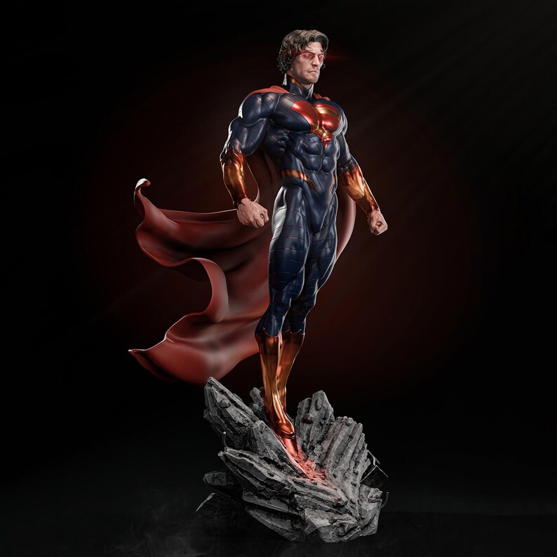 Flying Superhero Bust STL | Sky Guardian Hero Statue | 3D Print ...