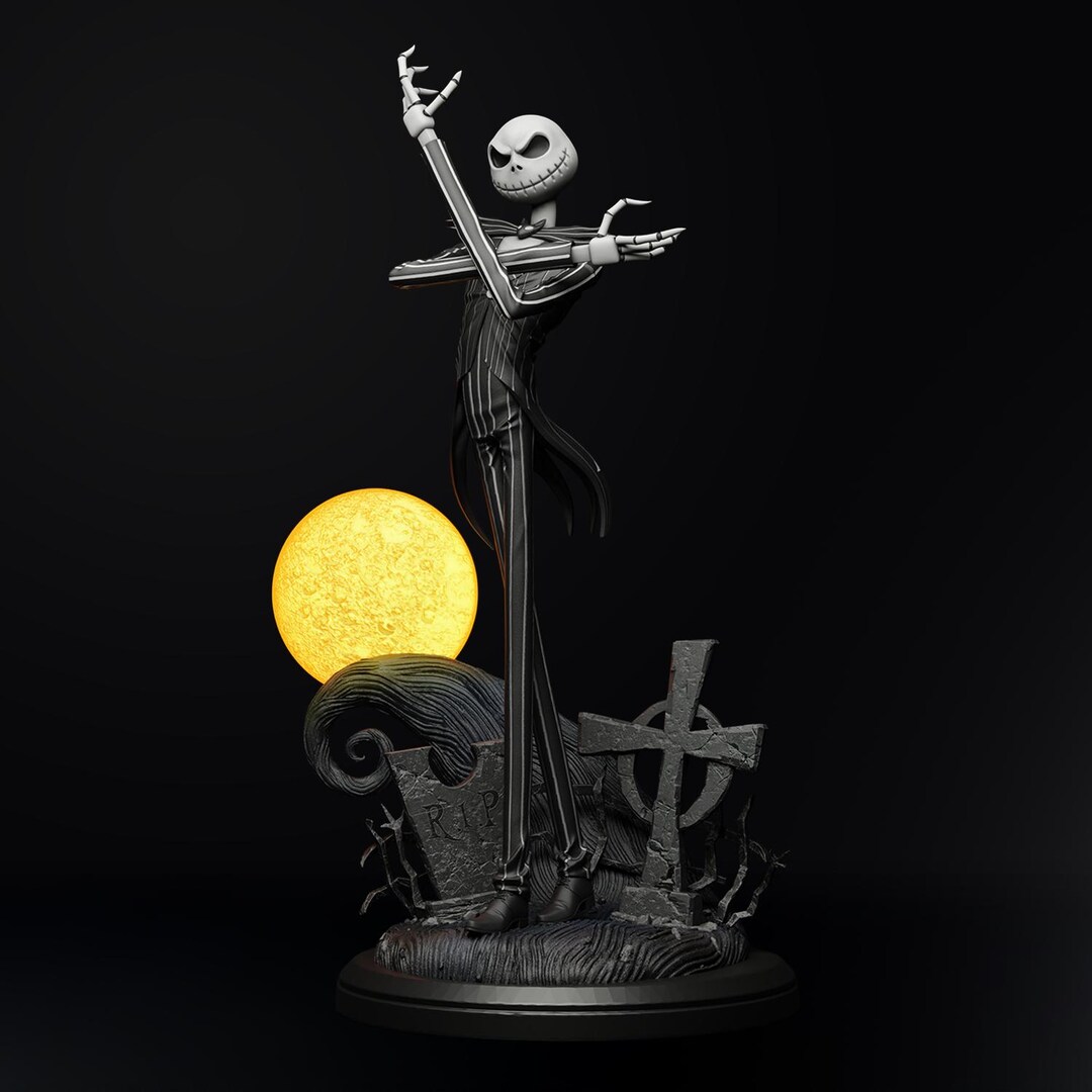 Jack Skellington STL Statue | 3D Print Model | Supported & Non ...