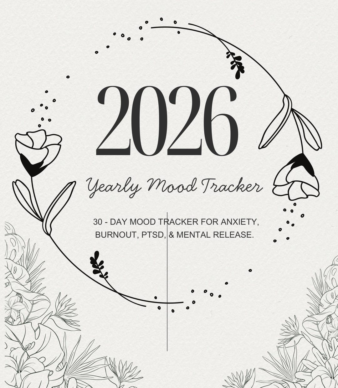 30 Day Mood Tracker - Helps With Mental Release - Etsy