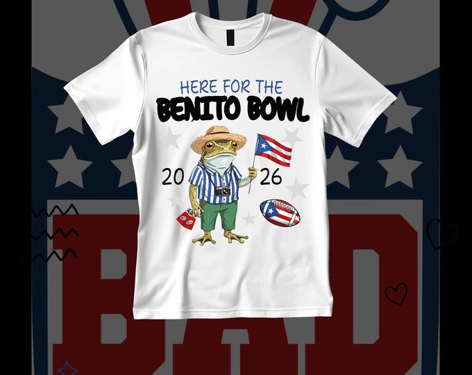Bad Bunny Benito Bowl 2026 Digitales Design – Coquí Puerto Rico PNG ...