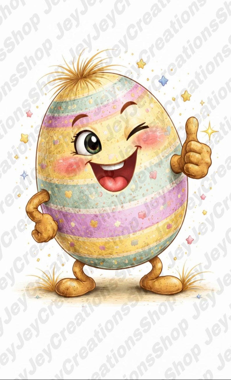 Easter Egg Emotions Clipart Bundle | Kawaii Characters PNG (digital ...