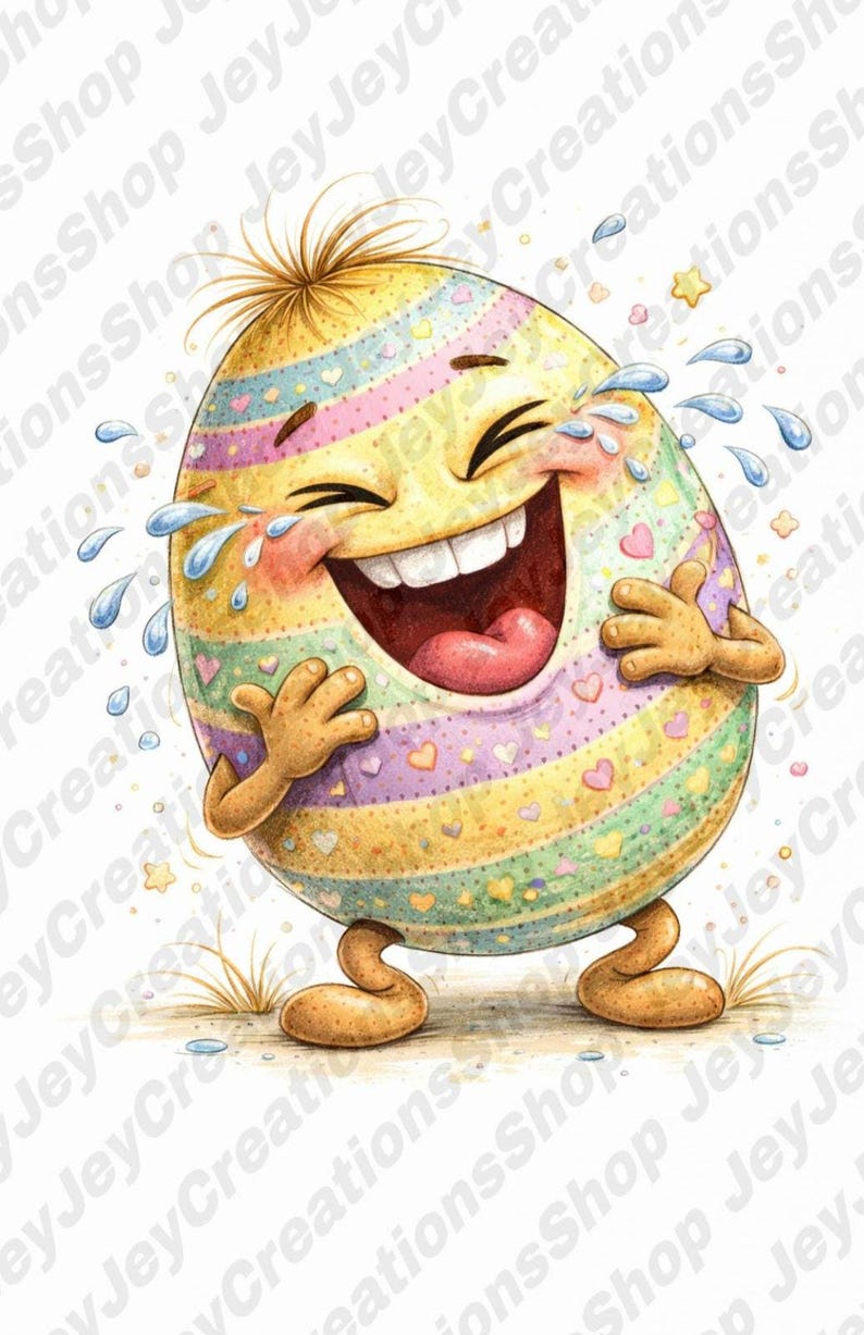 Easter Egg Emotions Clipart Bundle | Kawaii Characters PNG (digital ...