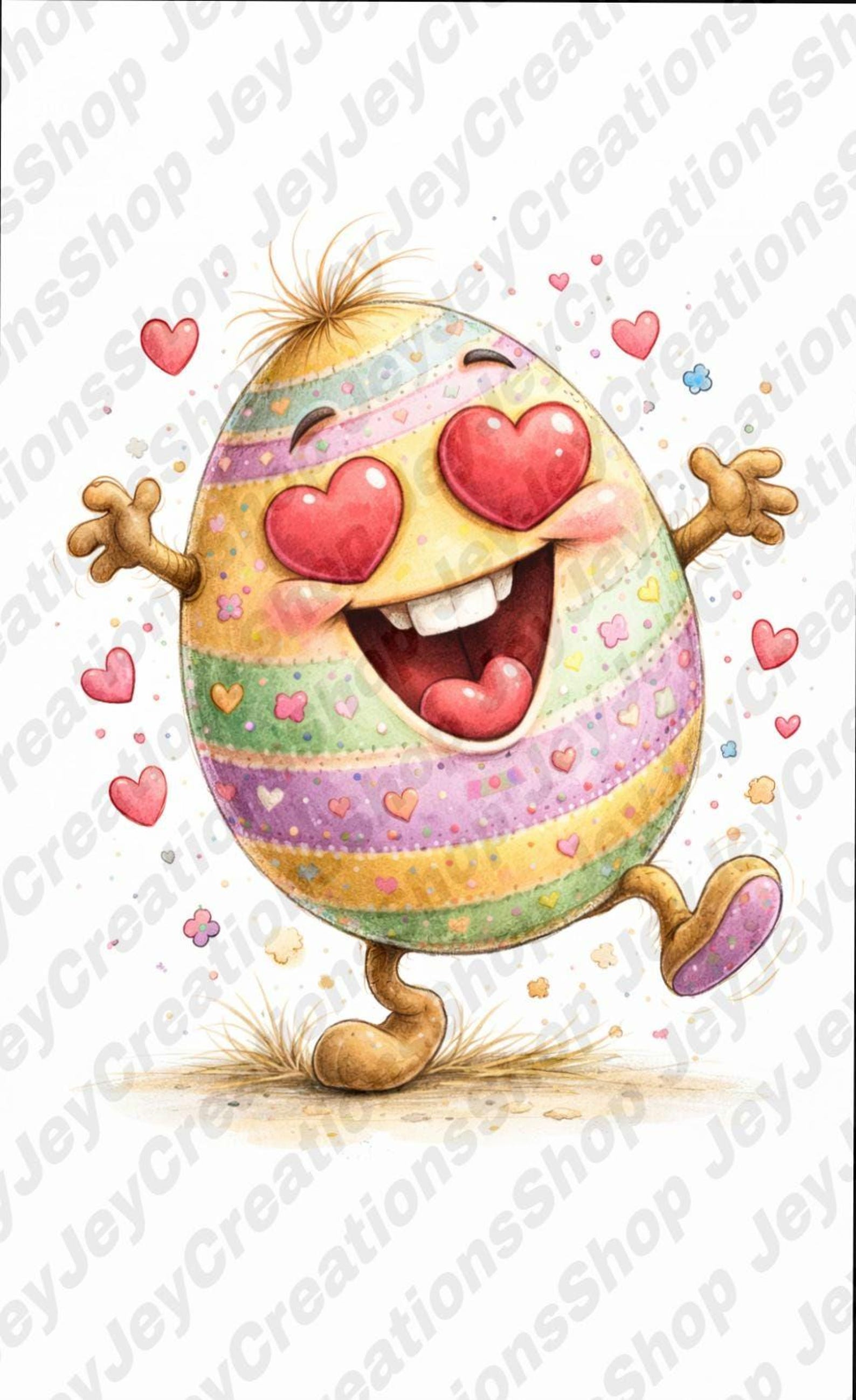 Easter Egg Emotions Clipart Bundle | Kawaii Characters PNG (digital ...