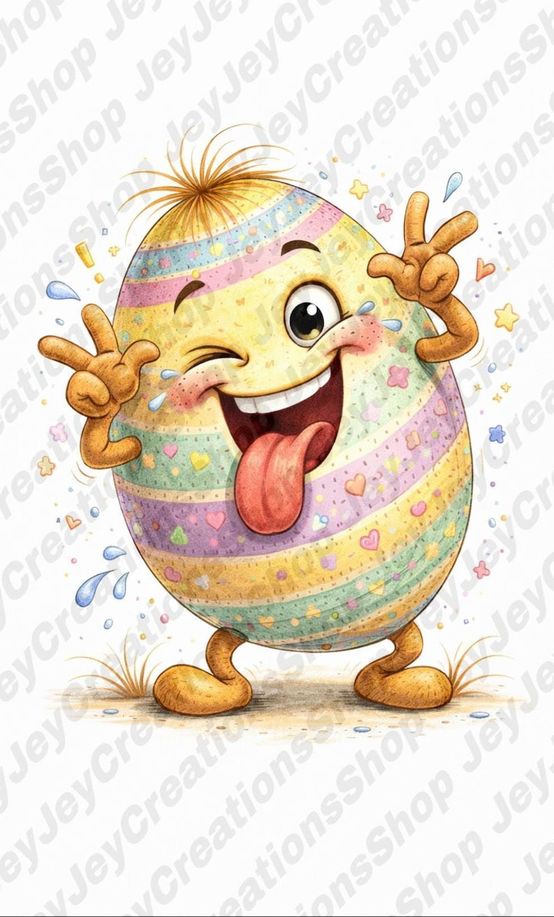 Easter Egg Emotions Clipart Bundle | Kawaii Characters PNG (digital ...