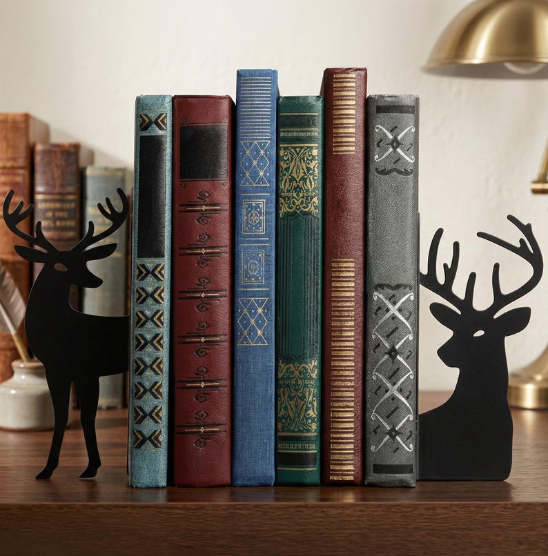 Black Cat Metal Bookends | Whimsical Feline Shelf Decor for Readers - Etsy