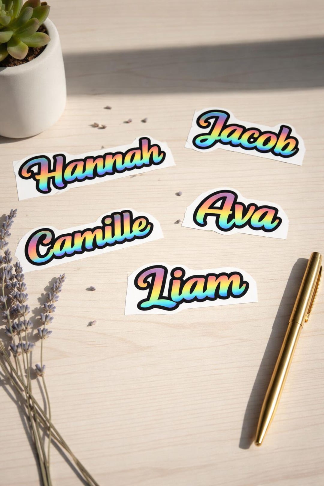 Personalised Vinyl Name Labels Decals | Weddings, Parties, Gifts, - Etsy