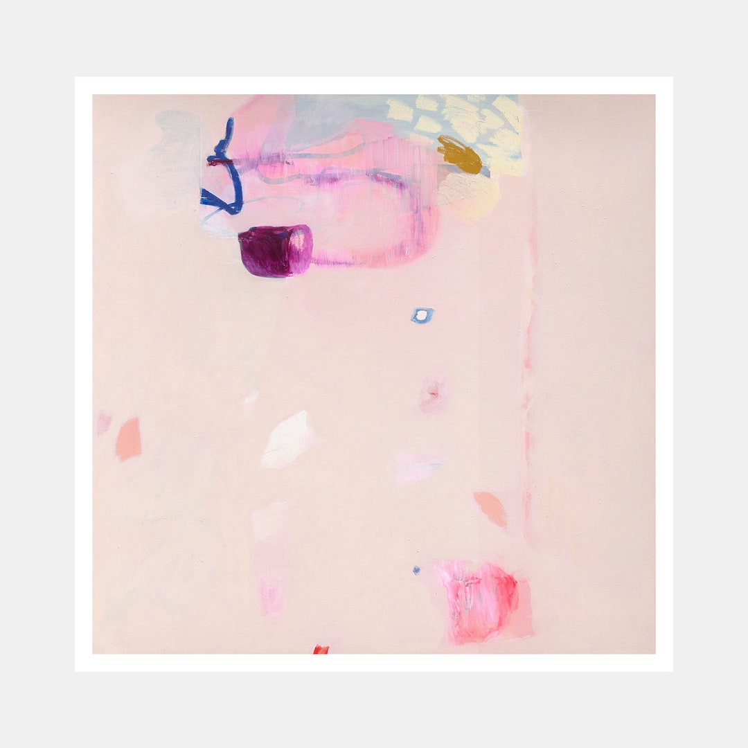 LARGE Print of PAINTING, Giclée Print, Abstract Print, Light Pink ...