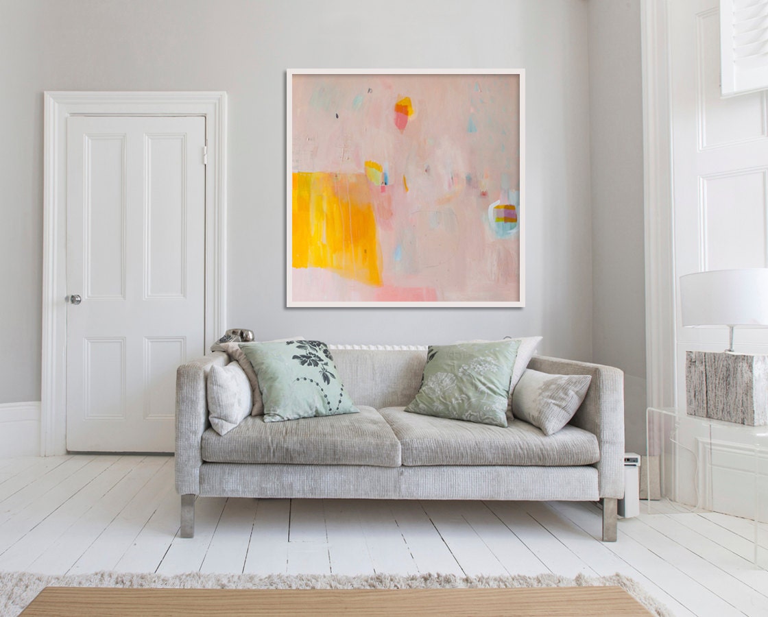 ABSTRACT GICLÉE PRINT of Original Painting Large Print Pink - Etsy UK