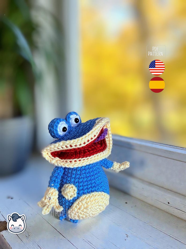 Patrón Amigurumi Monstruo Azul |crochet PDF | Español · English - Etsy