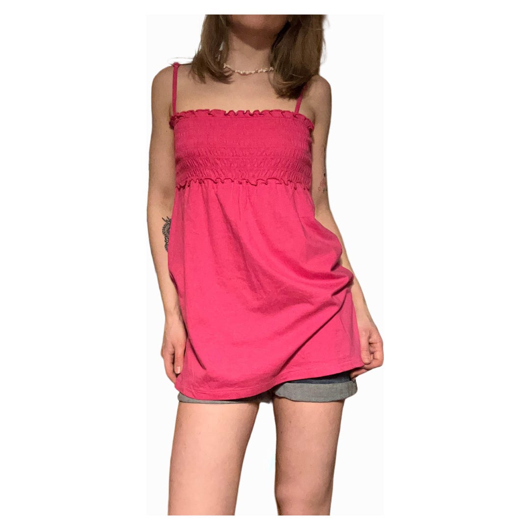 Y2K Vintage Cotton Pink Top - Etsy