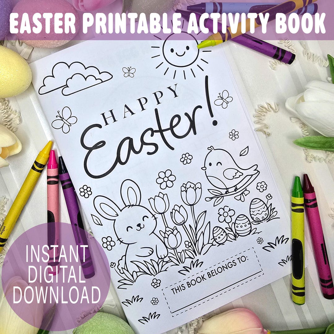 Easter Printable Activity Book for Kids (ages 5-9) - Happy Easter ...