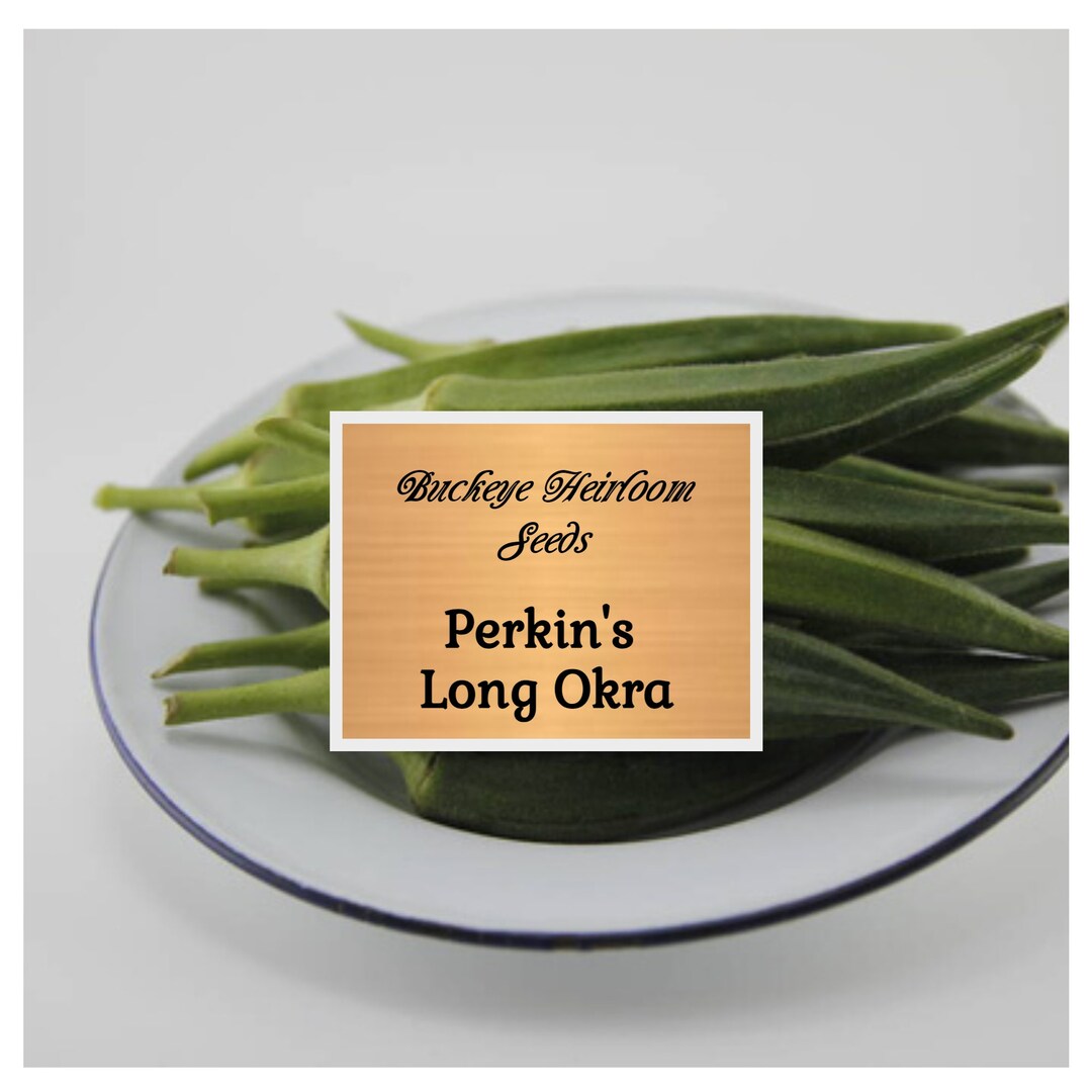 Perkins Long Pod Okra Seeds -heirloom - Early Harvest - High Yield ...