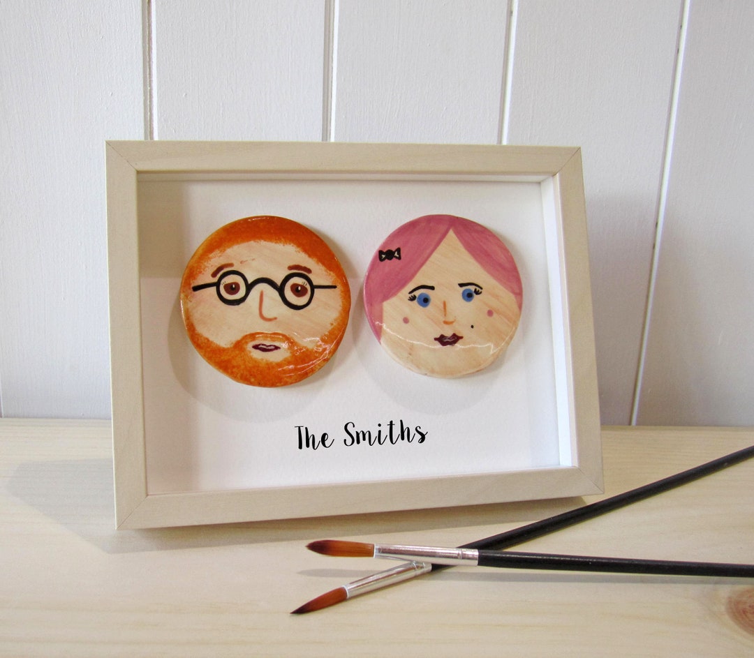 Ceramic Portraits - Couple Portrait - Family Gift - Illustrated ...