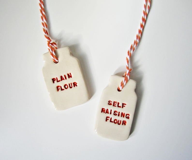 Ceramic Tags Kitchen Accessories Jar Labels Label Tags - Etsy UK