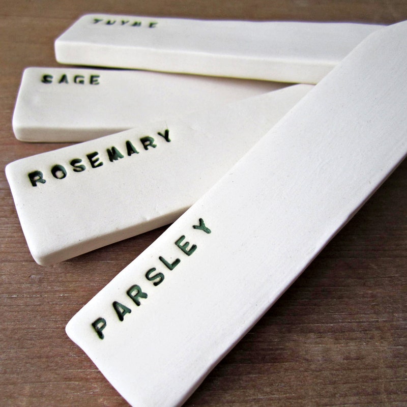 Ceramic Herb Markers - Etsy