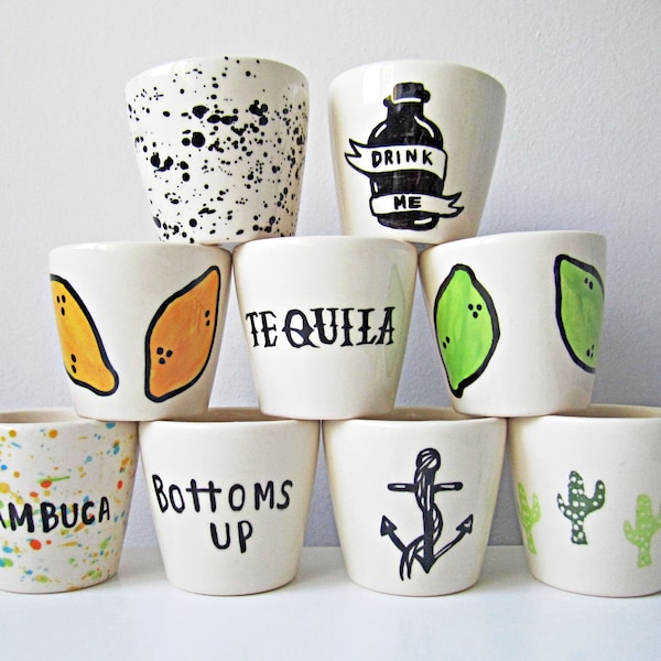 Ceramic Shot Glasses - Etsy