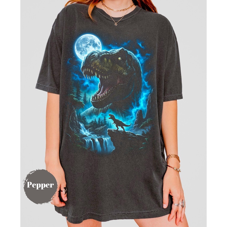 Vintage 90s T-rex Dinosaur Graphic Tee, Comfort Colors Unisex Top - Etsy UK