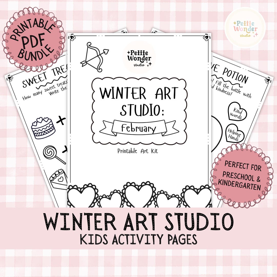 Educational February Kids Coloring Pages | Printable Heart Activity ...