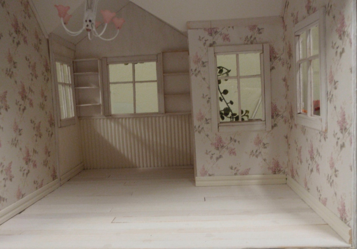 Dollhouse Wallpaper Hydrangea Syringa 1 PDF A4 1 PDF A3 1:12 | Etsy