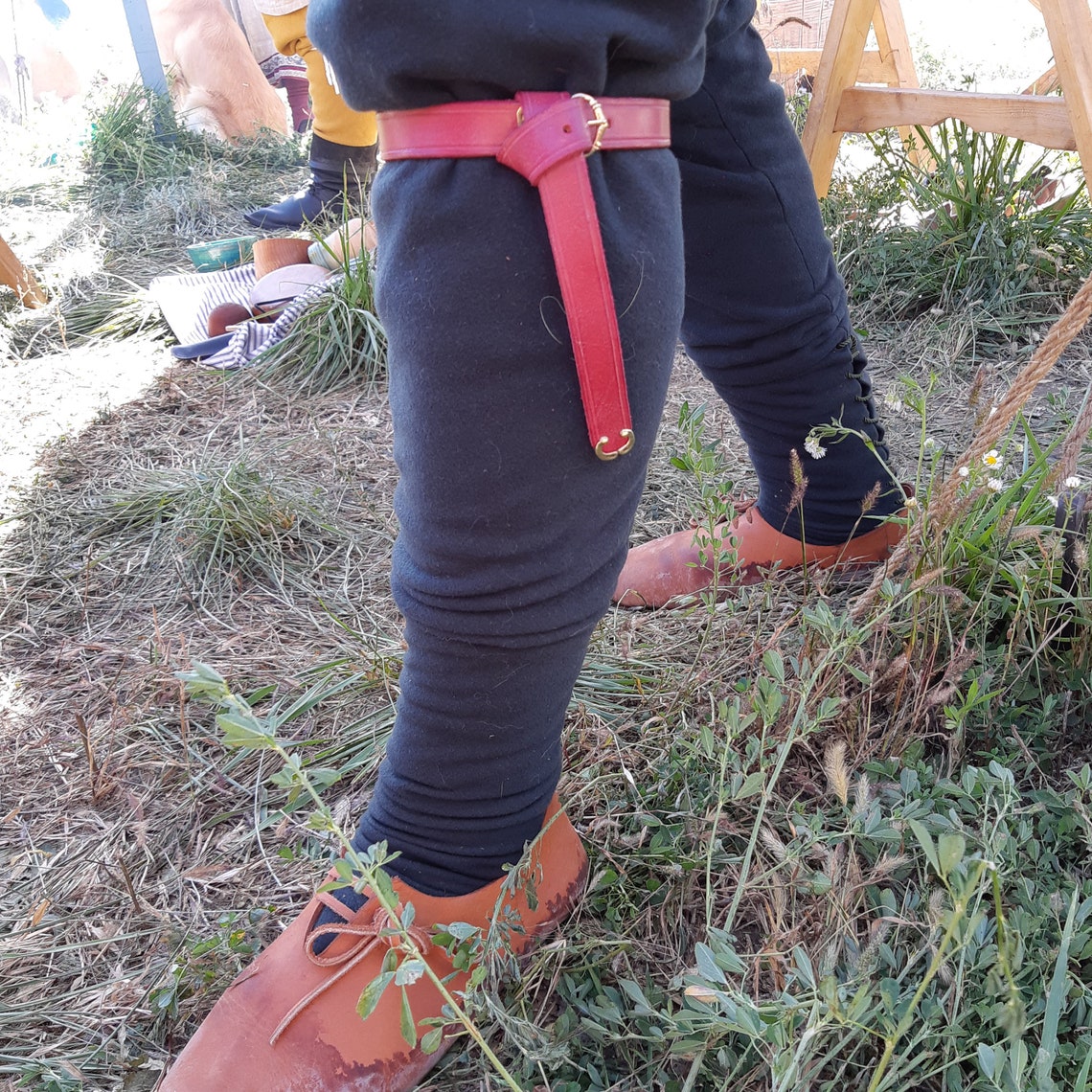 Medieval Garters 3/4 Inch Brass Fittings Red Garter Thames - Etsy Canada