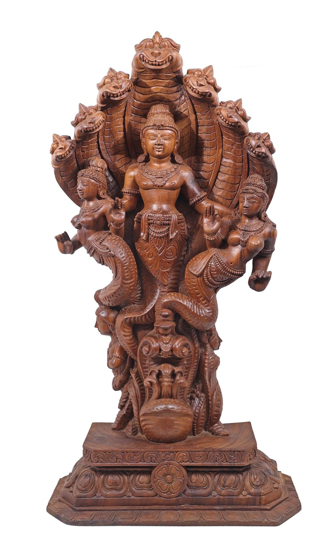 Mahavishnu-bhoodevi-shreedevi as Half-sheshanaga - Etsy
