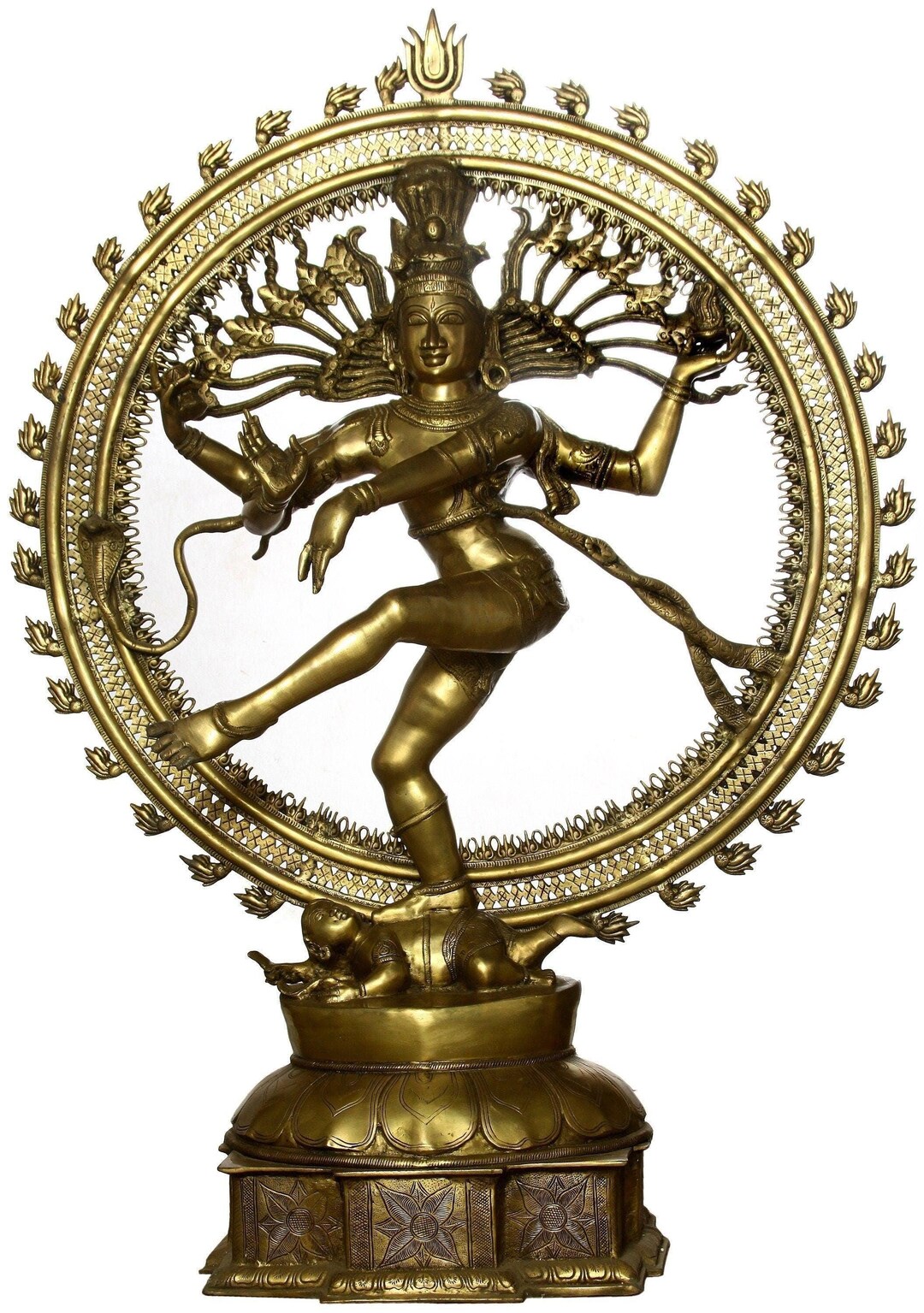 Lord Shiva as Nataraja in Golden Hue - Etsy