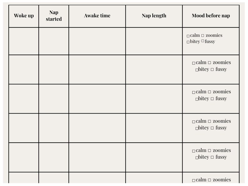 Puppy Nap & Awake Window Tracker | Printable Puppy Sleep Schedule - Etsy
