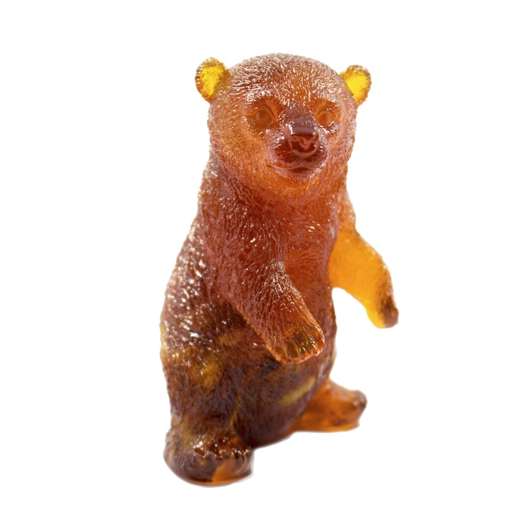 Amber Figurine “standing Bear” – Handmade Amber Animal Sculpture ...