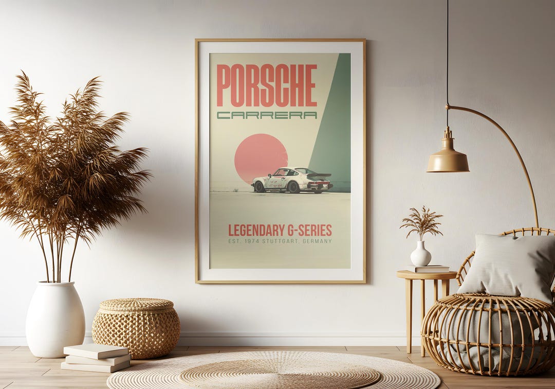 Vintage Porsche Carrera Poster Printable | Vintage 911 G-series Wall ...
