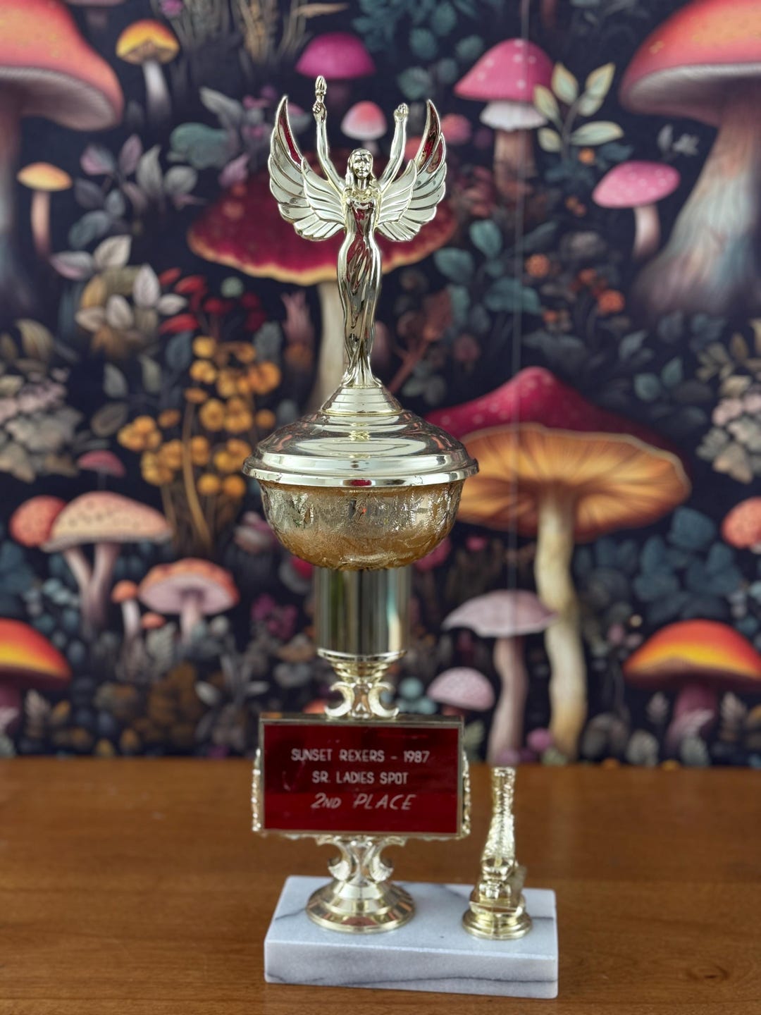 Vintage 1987 Winged Victory, Goddess, Rollerskating Trophy - Etsy