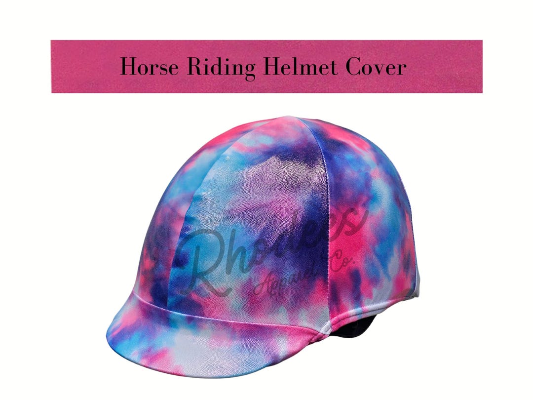 Tie Dye Equestrian Helmet Cover | Horse Riding Helmet Cover | Horse ...