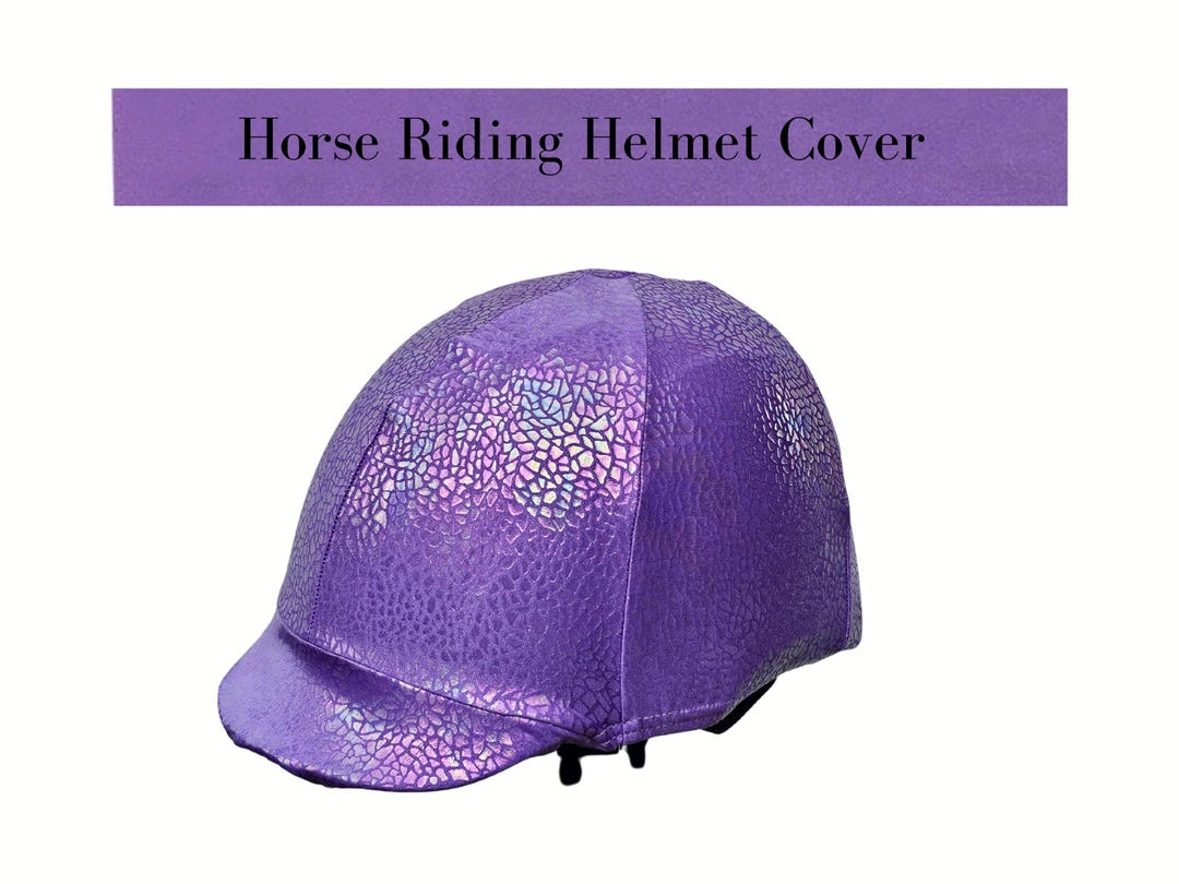 Purple Equestrian Helmet Cover | Horse Riding Helmet Cover | Barrel ...