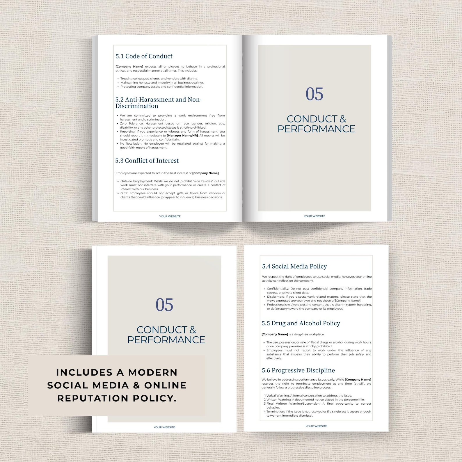Restaurant Employee Handbook Template | Hospitality Policy Manual ...