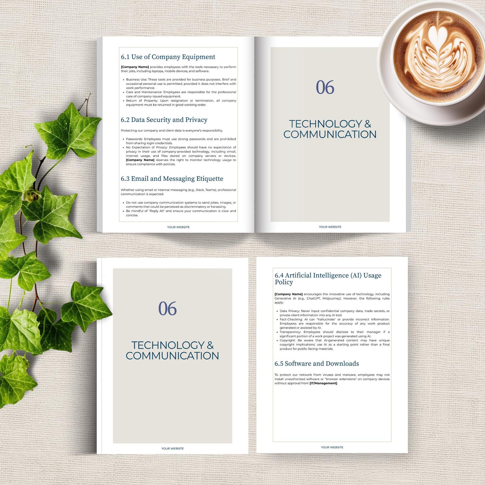 Restaurant Employee Handbook Template | Hospitality Policy Manual ...