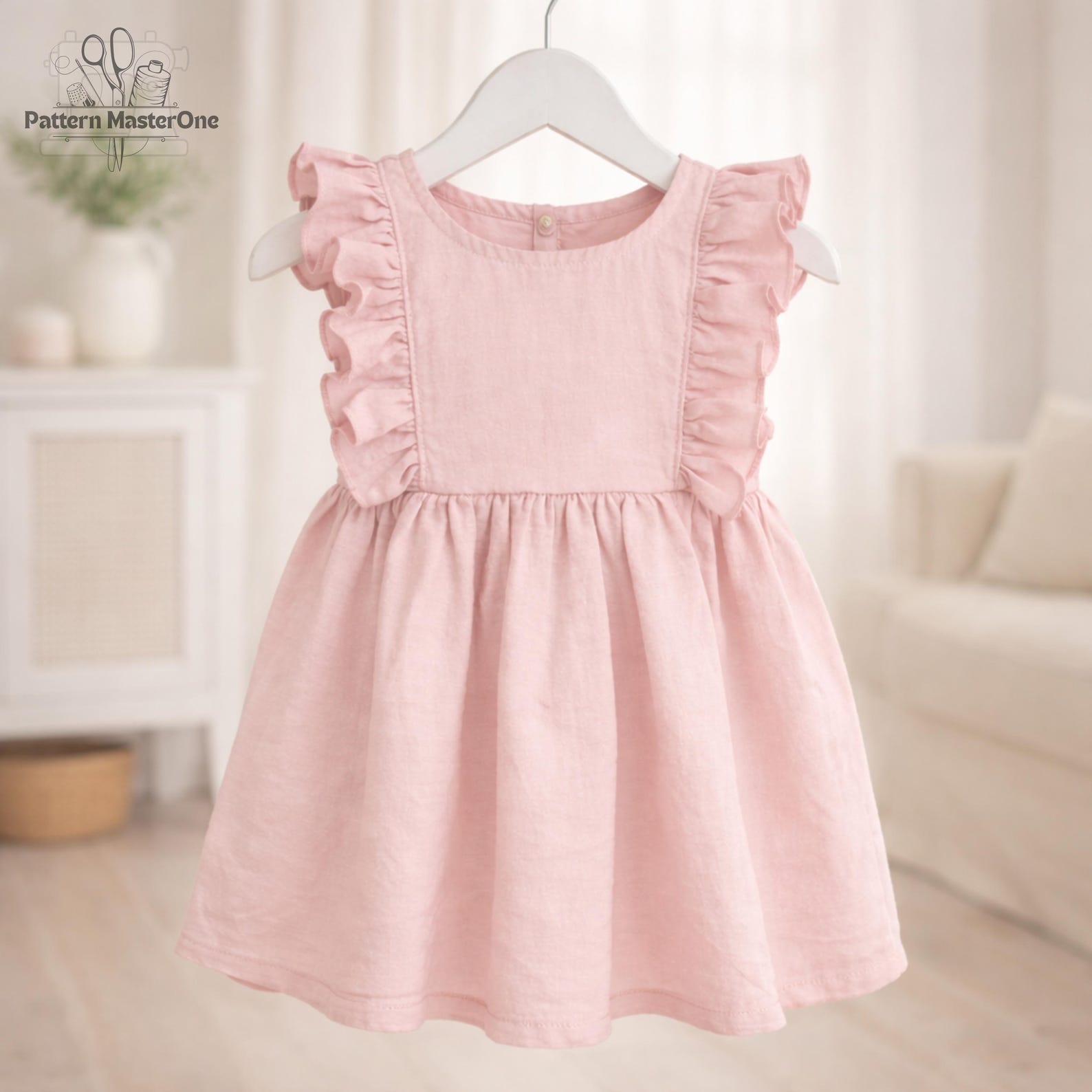 Ruffle Dress Sewing Pattern PDF for Toddlers 2–4 Years, Girls Flounce ...