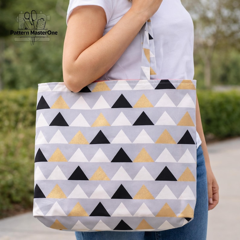 Simple Tote Bag Sewing Pattern PDF, Beginner Friendly, Step by Step ...