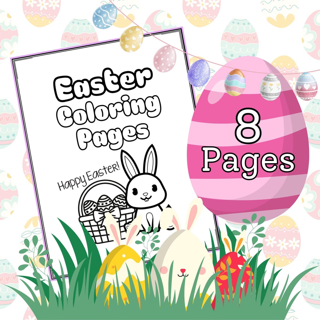 Easter Coloring Pages Digital Download - Etsy