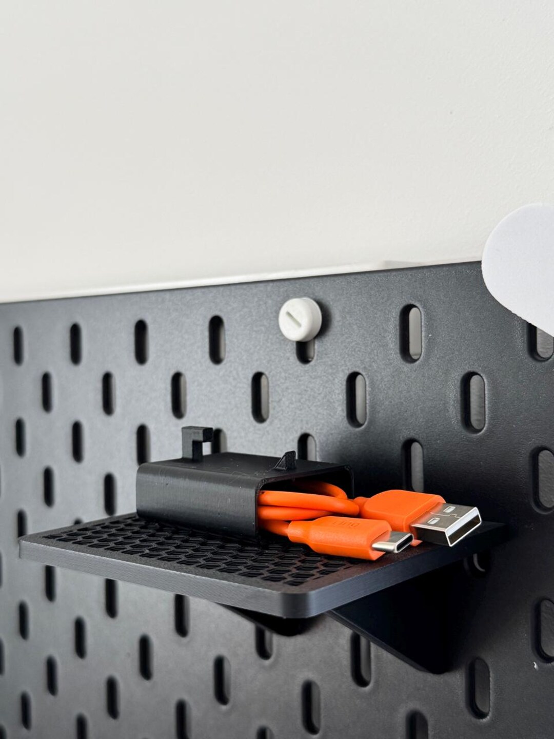 Cable Holder for IKEA SKÅDIS Pegboard | 3D Printed PLA | Minimal Desk ...