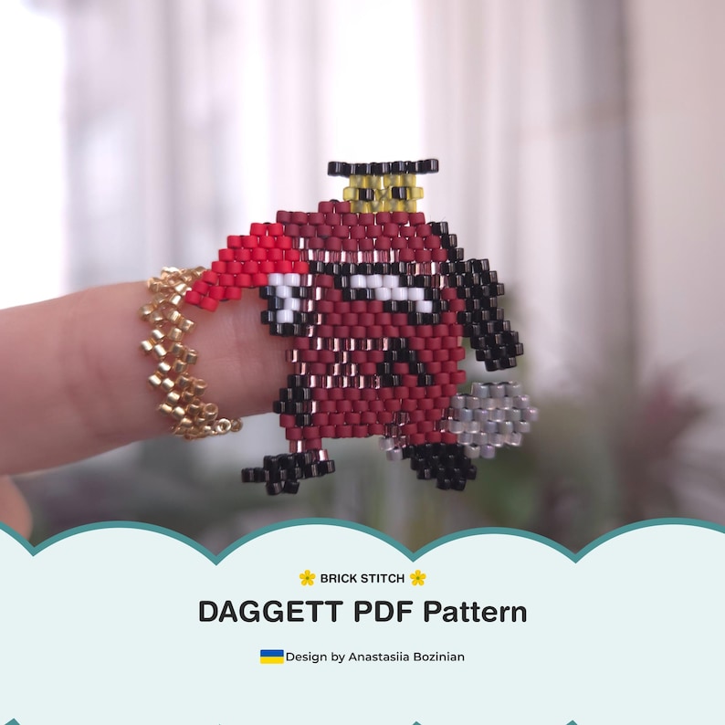 Daggett Beaded Brooch Pattern | Brick Stitch Jewelry (PDF + Video ...