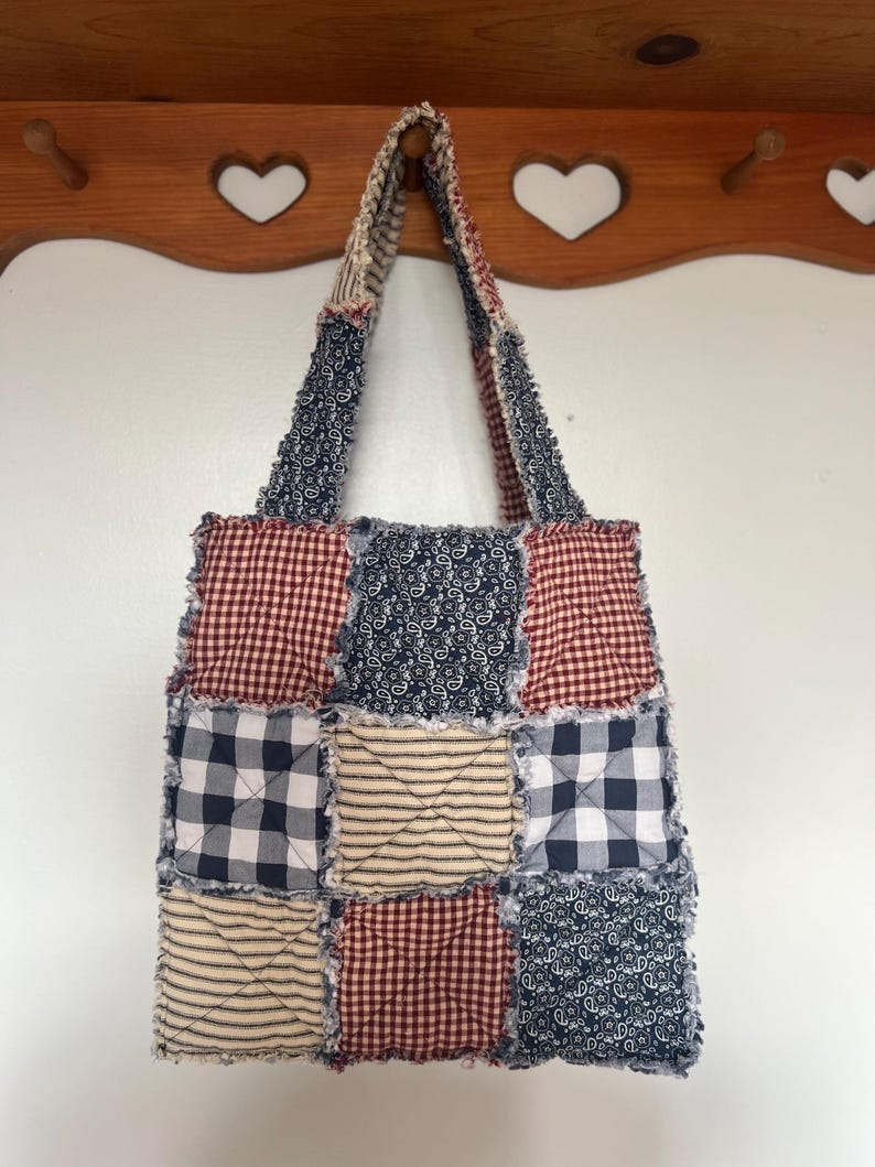 Rag Quilt Tote Bags - Etsy